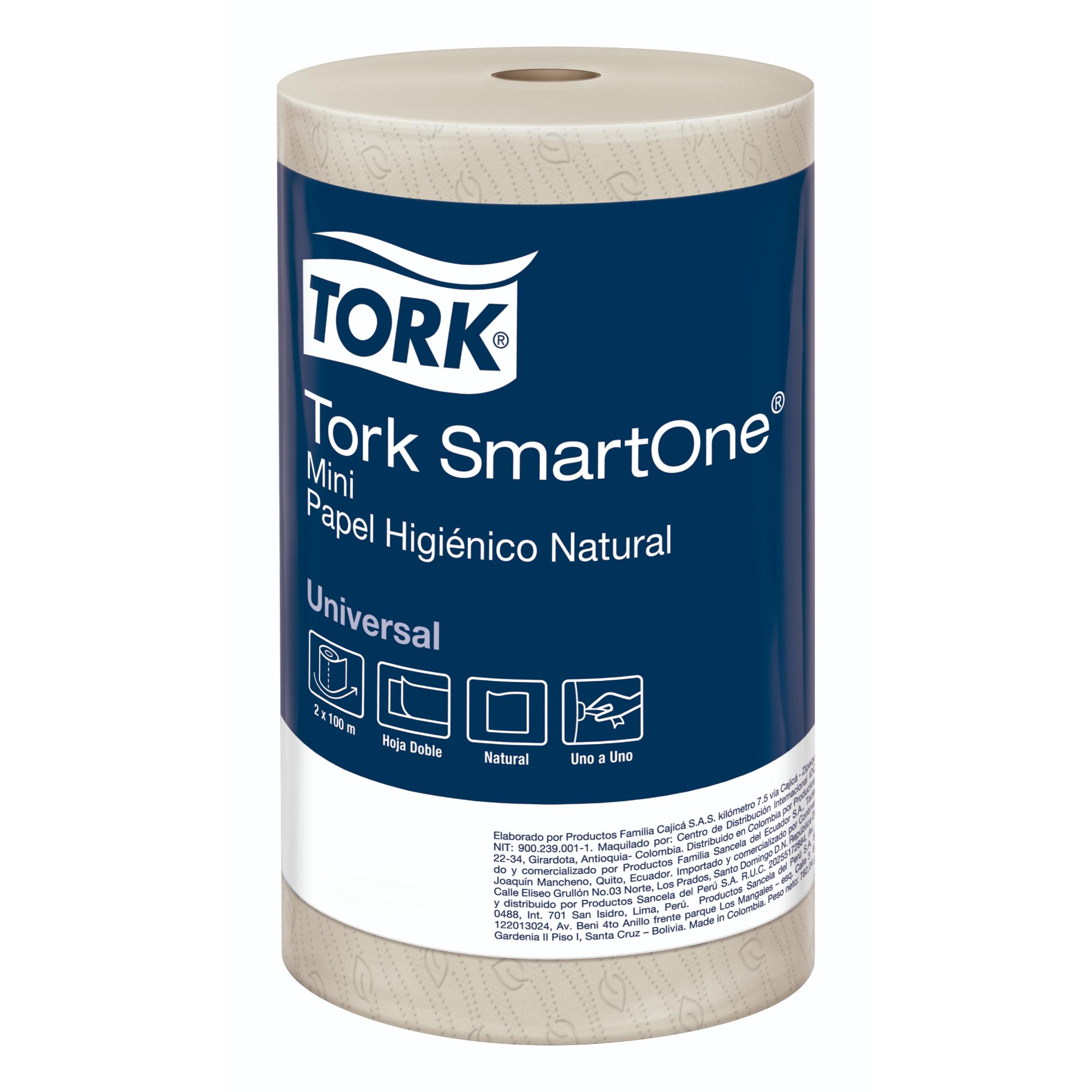 Papel Higiénico Jumbo Smartone mini natural hoja doble precortado 2 ...
